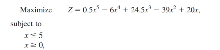 Solved Consider the following objective and constraints: | Chegg.com