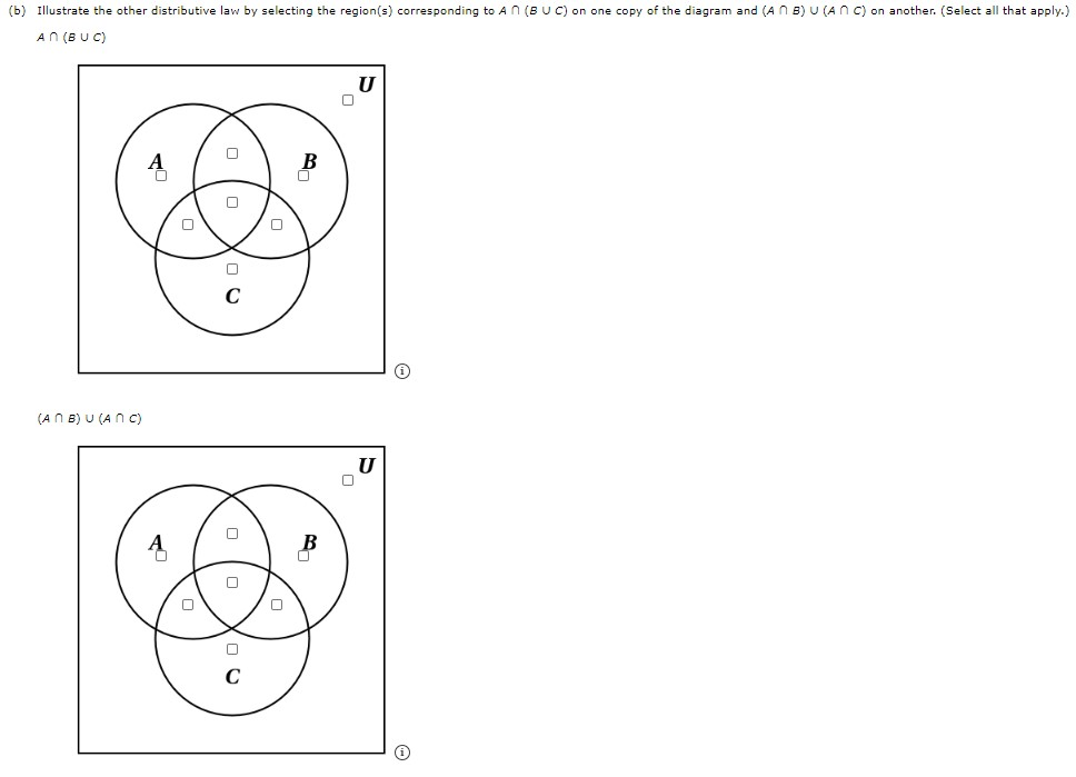 Solved Consider the Venn diagram below. U B (a) Illustrate | Chegg.com