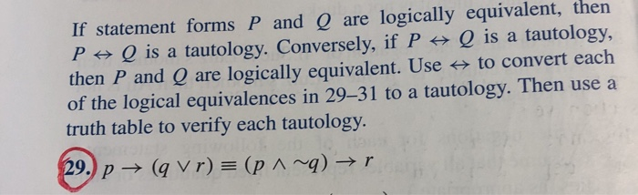 Solved If statement forms P and Q are logically equivalent, | Chegg.com