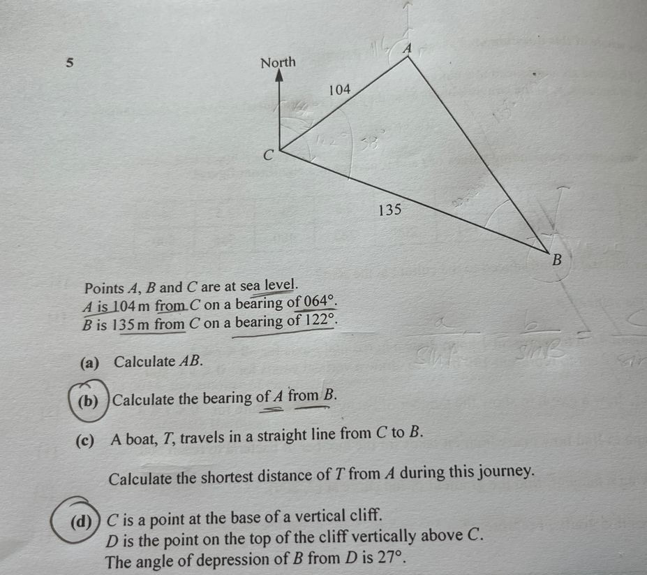 Solved Points \\( A, B \\) and \\( C \\) are at sea level. | Chegg.com