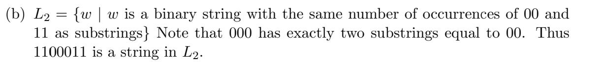 Solved b) L2={w∣w is a binary string with the same number of | Chegg.com