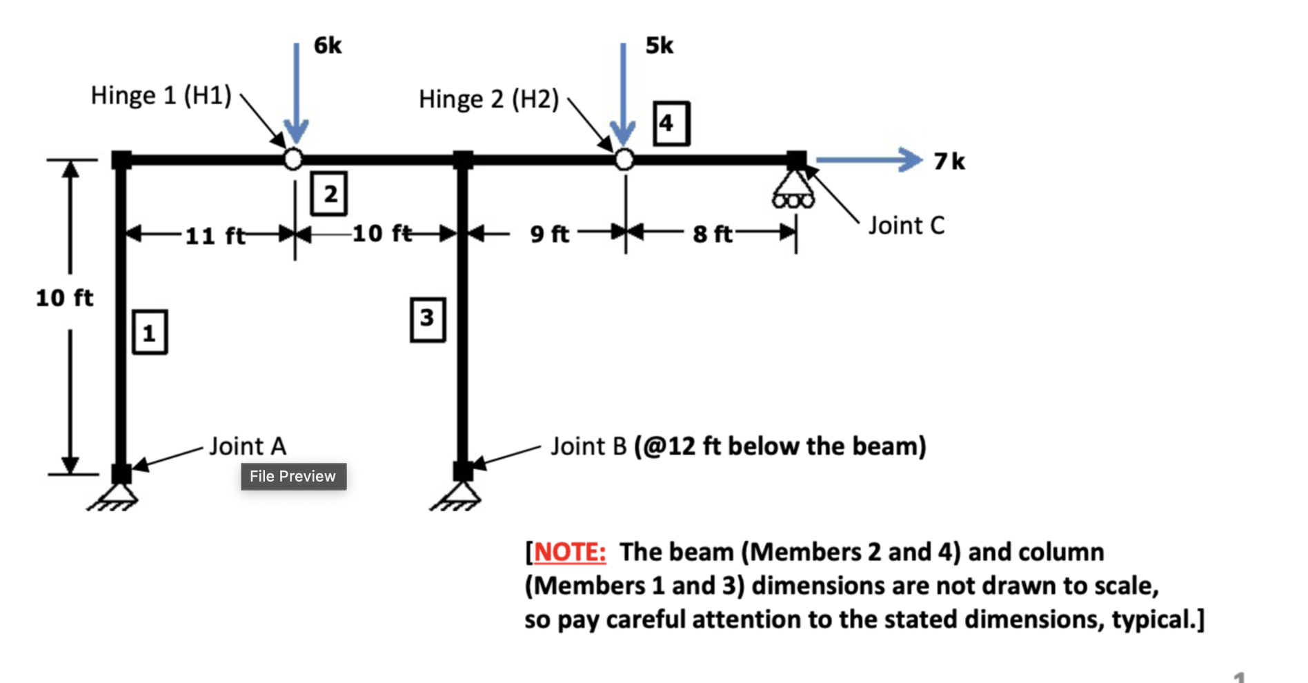Solved 1)Draw the Free Body Diagram(s) ﻿and use statics to | Chegg.com