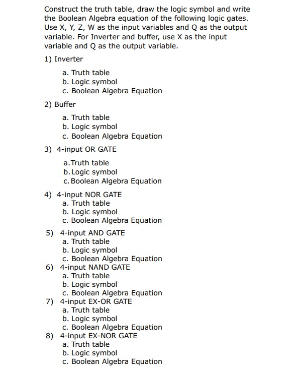 Solved Contruct the truth table , ﻿draw the logic symbol | Chegg.com
