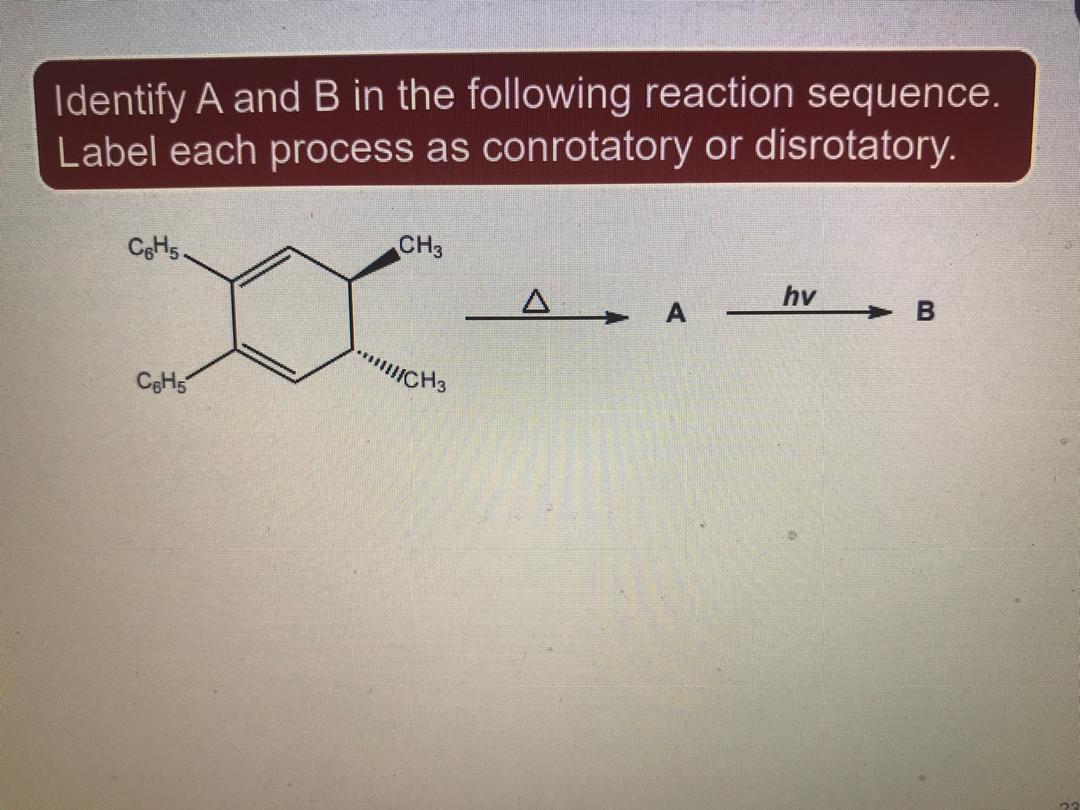 Solved Identify A and B in the following reaction sequence. | Chegg.com