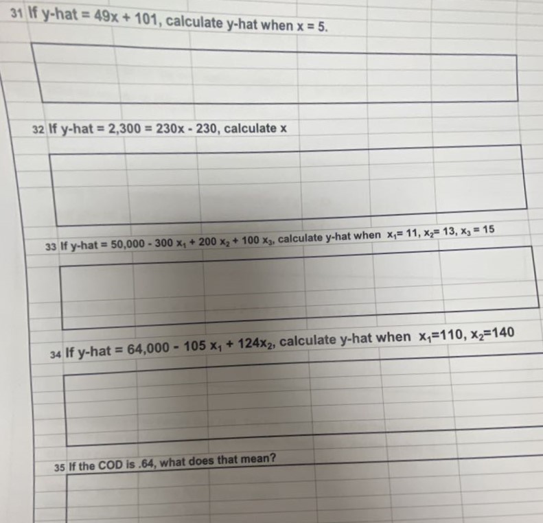 Solved Calculate and show all work for numbers 31- 35 31 If | Chegg.com