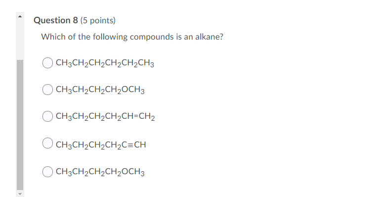 Solved Question 8 (5 points) Which of the following | Chegg.com