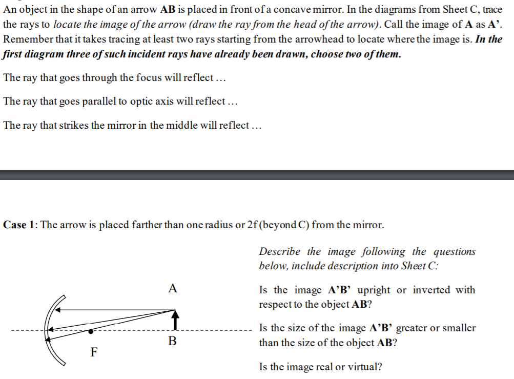 Solved An object in the shape of an arrow AB is placed in | Chegg.com