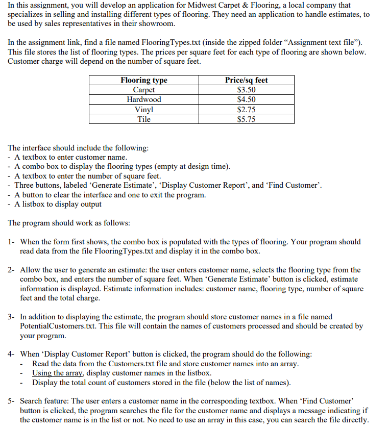 Solved In this assignment, you will develop an application | Chegg.com
