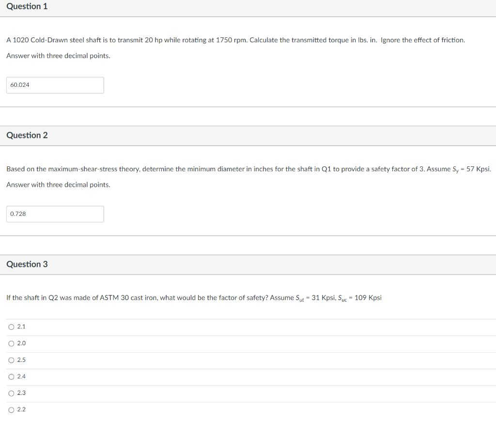 Solved Please help me with Question 3, I have included the | Chegg.com