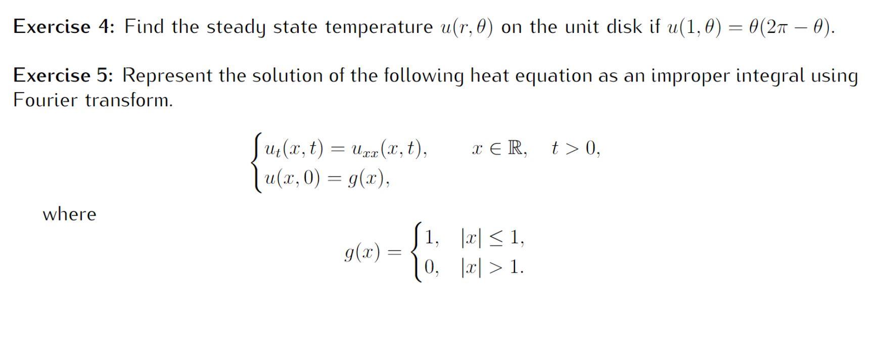 Solved Exercise 4: Find the steady state temperature ur, b) | Chegg.com