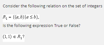Solved Consider the following relation on the set of | Chegg.com