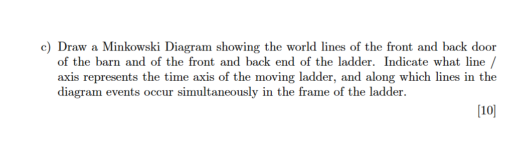Solved 2) Recall the ladder-and-barn paradox (20-m long | Chegg.com