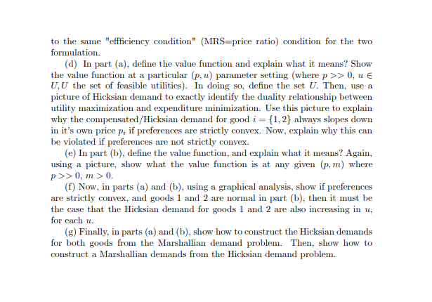 Solved 3. Explain the relationship between the Hicksian | Chegg.com