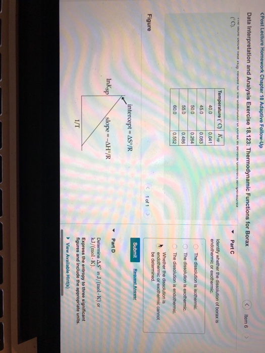 Solved Part B Constants | Periodic Table AH in J/mol or | Chegg.com