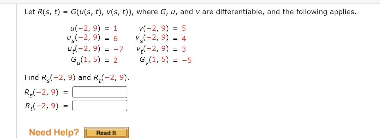Solved Let R(s, t) = G(u(s, t), v(s, t)), where G, u, and v | Chegg.com