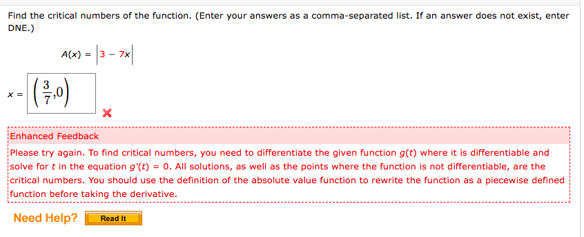 Solved Find the critical numbers of the function. (Enter | Chegg.com