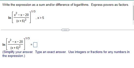 Solved Write the expression as a sum and/or difference of | Chegg.com
