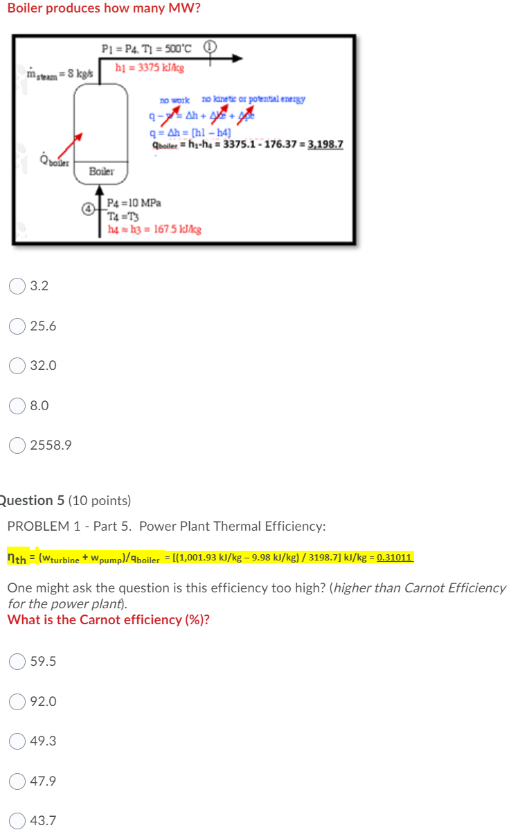 Solved Problem 1 Part 1 Consider A Simple Steam Power Chegg