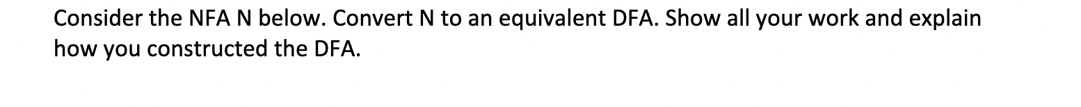 Solved Consider the NFA N below. Convert N to an equivalent | Chegg.com