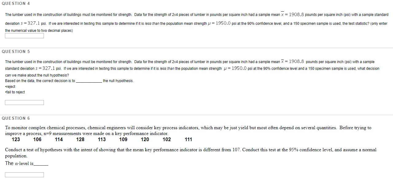 Solved QUESTION 4 The lumber used in the construction of | Chegg.com