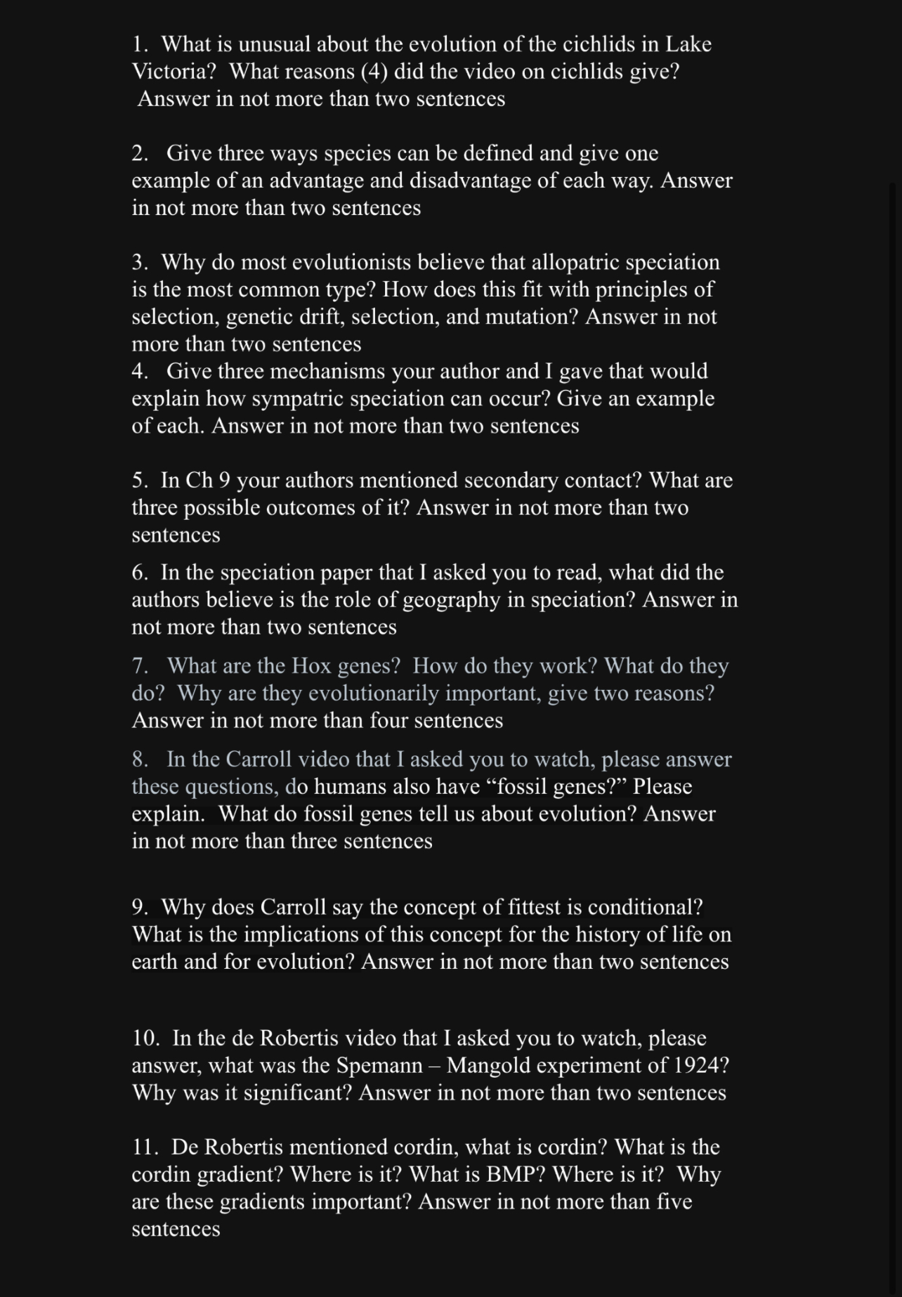 Solved 1. What is unusual about the evolution of the | Chegg.com