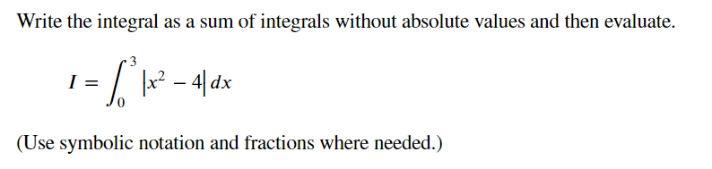 Solved Write the integral as a sum of integrals without | Chegg.com