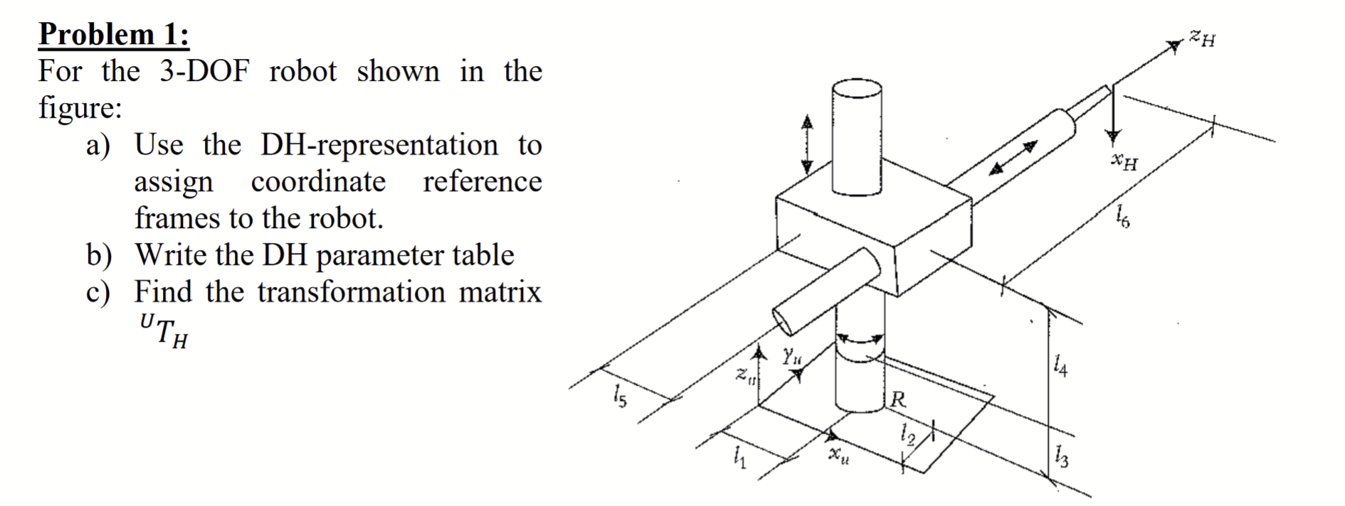 Solved Problem 1: For the 3-DOF robot shown in the figure: | Chegg.com Solved Problem 1: For the 3-DOF robot shown in the figure: | Chegg.com