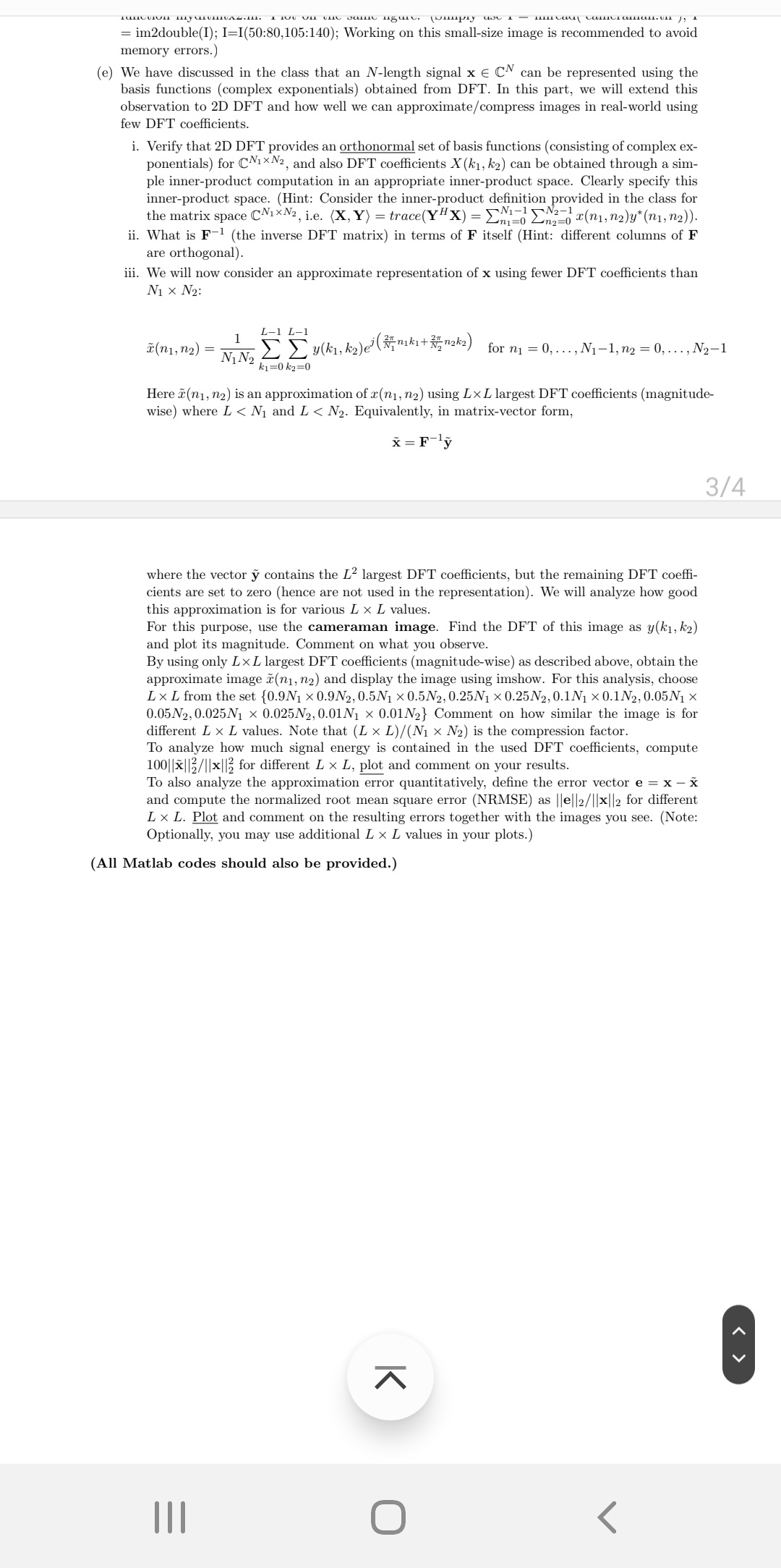 Solved = im2double (I);I=I(50:80,105:140); Working on this | Chegg.com