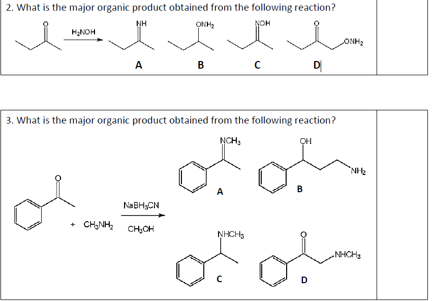 Solved 2. What is the major organic product obtained from | Chegg.com