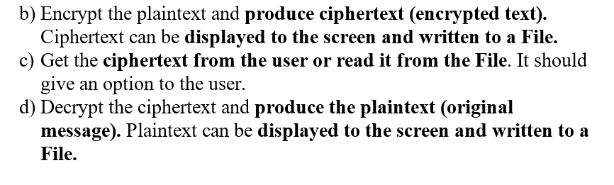 Solved Write A Complete C Or C Program To Implement Cesar 0809
