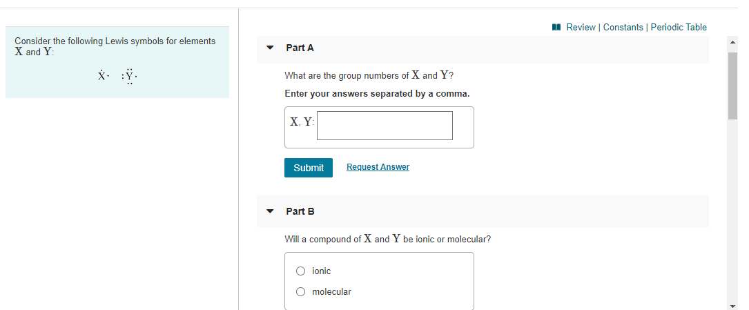 Solved MI Review Constants Periodic Table Consider the | Chegg.com