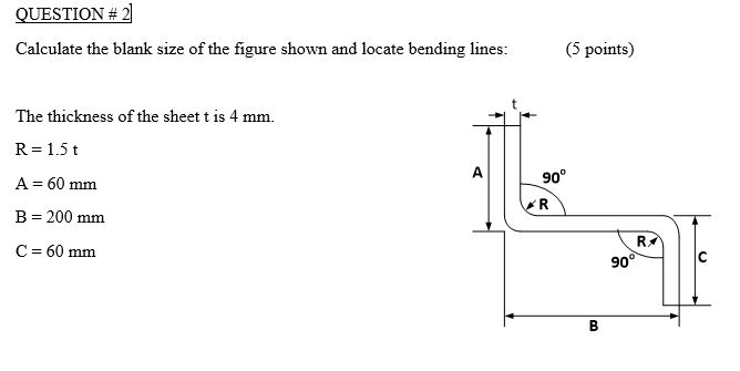Solved Calculate the blank size of the figure shown and | Chegg.com