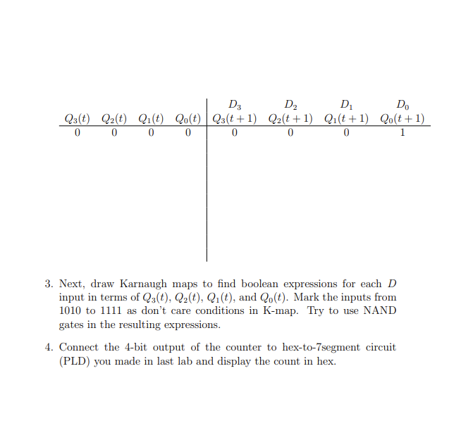 Solved Lab 9: Flip-flops and Counter Objective: To implement | Chegg.com