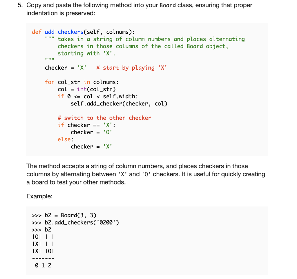 Solved Problem 1: A Connect Four Board class 35 points; | Chegg.com