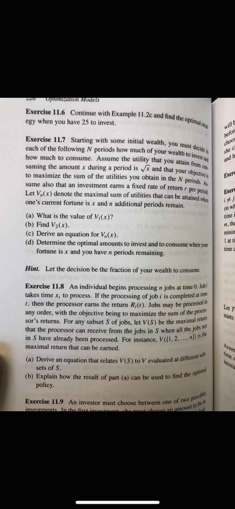 Exercise 11.6 Continue with Example 11.2c and find | Chegg.com