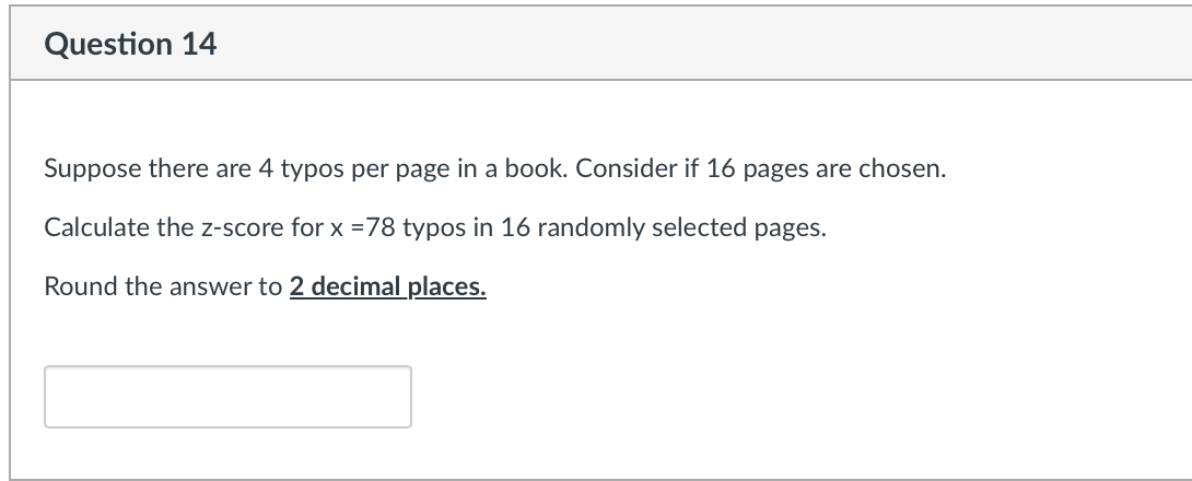 Solved Suppose there are 4 typos per page in a book. | Chegg.com