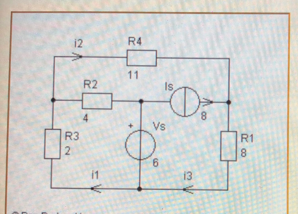Solved R4 2 R2 Is R1 R3 2 i1 3 | Chegg.com