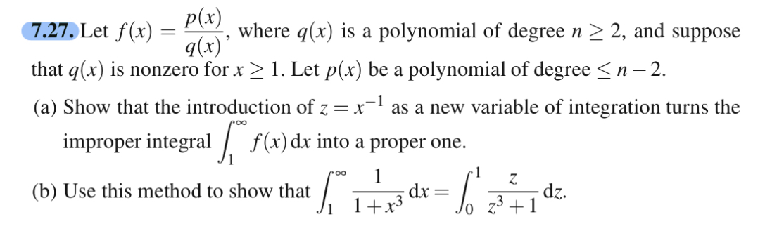 Solved 7.27. Let f(x)=q(x)p(x), where q(x) is a polynomial | Chegg.com