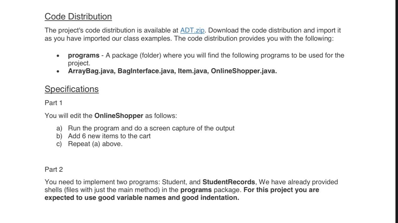Solved Code Distribution The project's code distribution is | Chegg.com