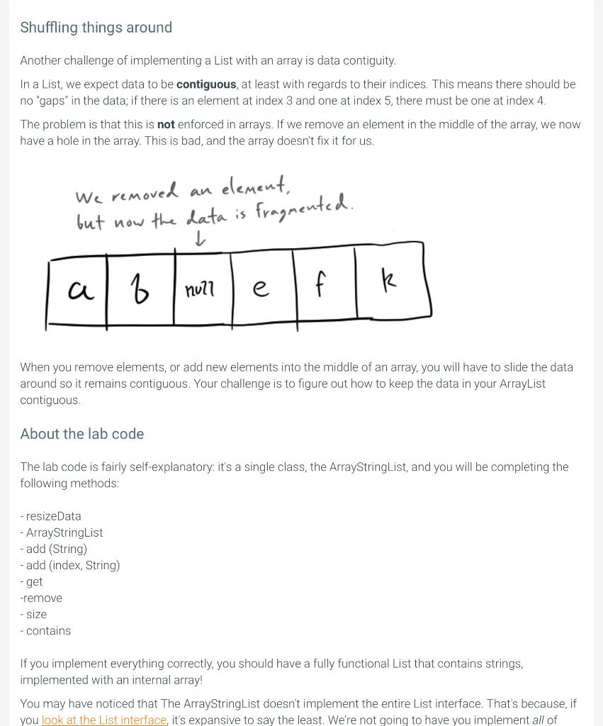 Solved 5.10 Lab 8 - ArrayStringList Module 4: Lab 8 - | Chegg.com