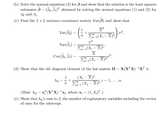 Solved 4 Consider The Simple Linear Regression Model Chegg