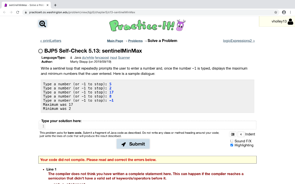 Solved sentinel MinMax - Solve a Prob x e | Chegg.com