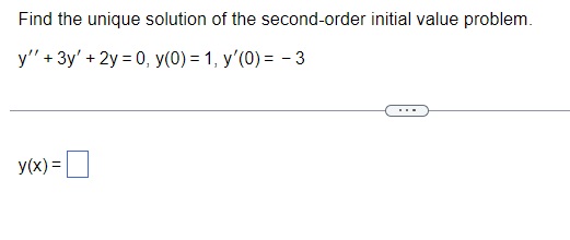 Solved Find the unique solution of the second-order initial | Chegg.com