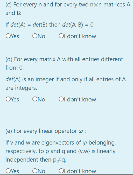 Solved (C) For every n and for every two nxn matrices A and | Chegg.com
