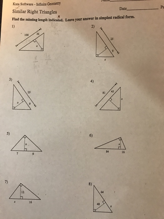 Solved Kuta Software Infinite Geometry Similar Right Chegg Solved Kuta Software Infinite Geometry Similar Right Chegg