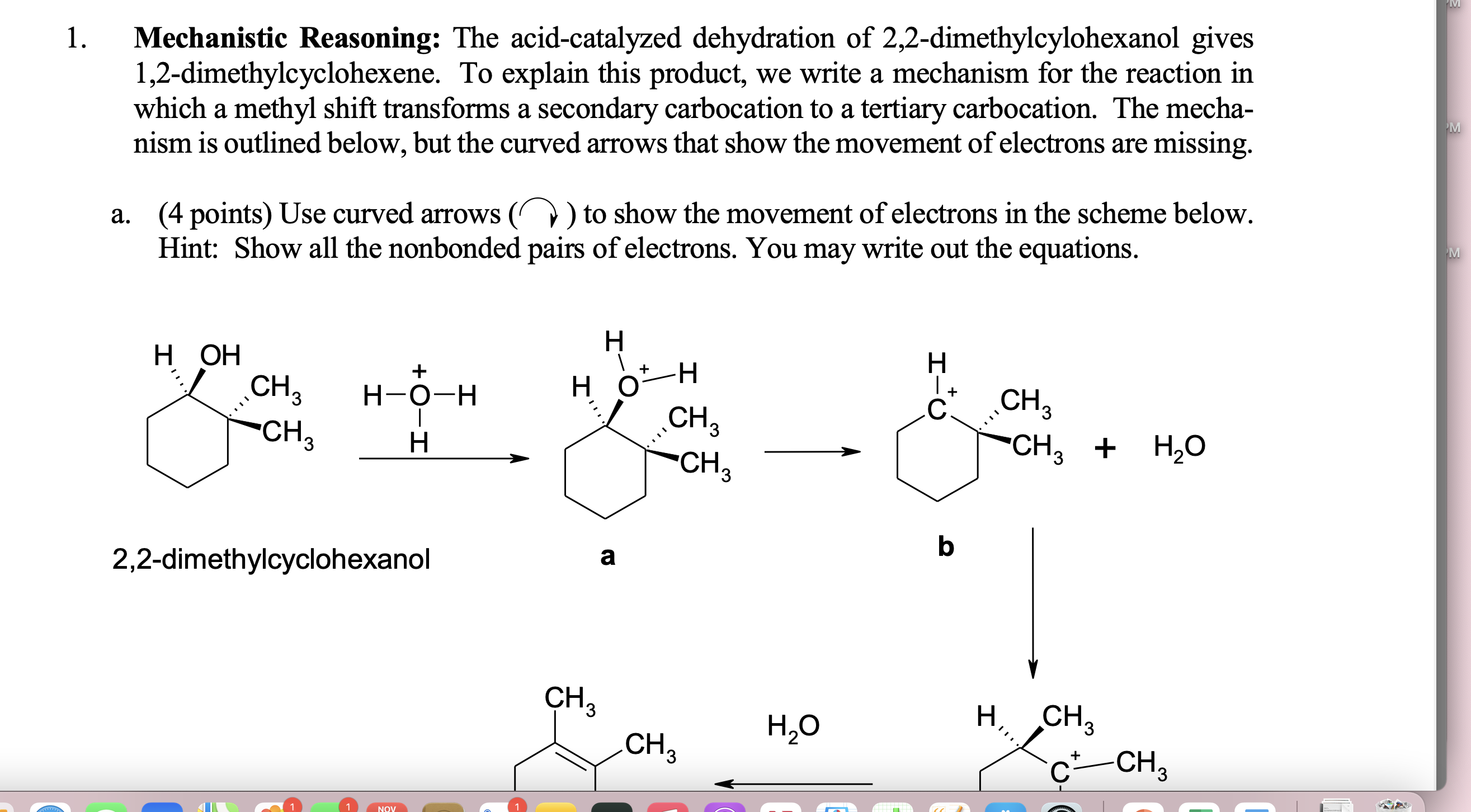 Solved M 1. a Mechanistic Reasoning: The acid-catalyzed | Chegg.com