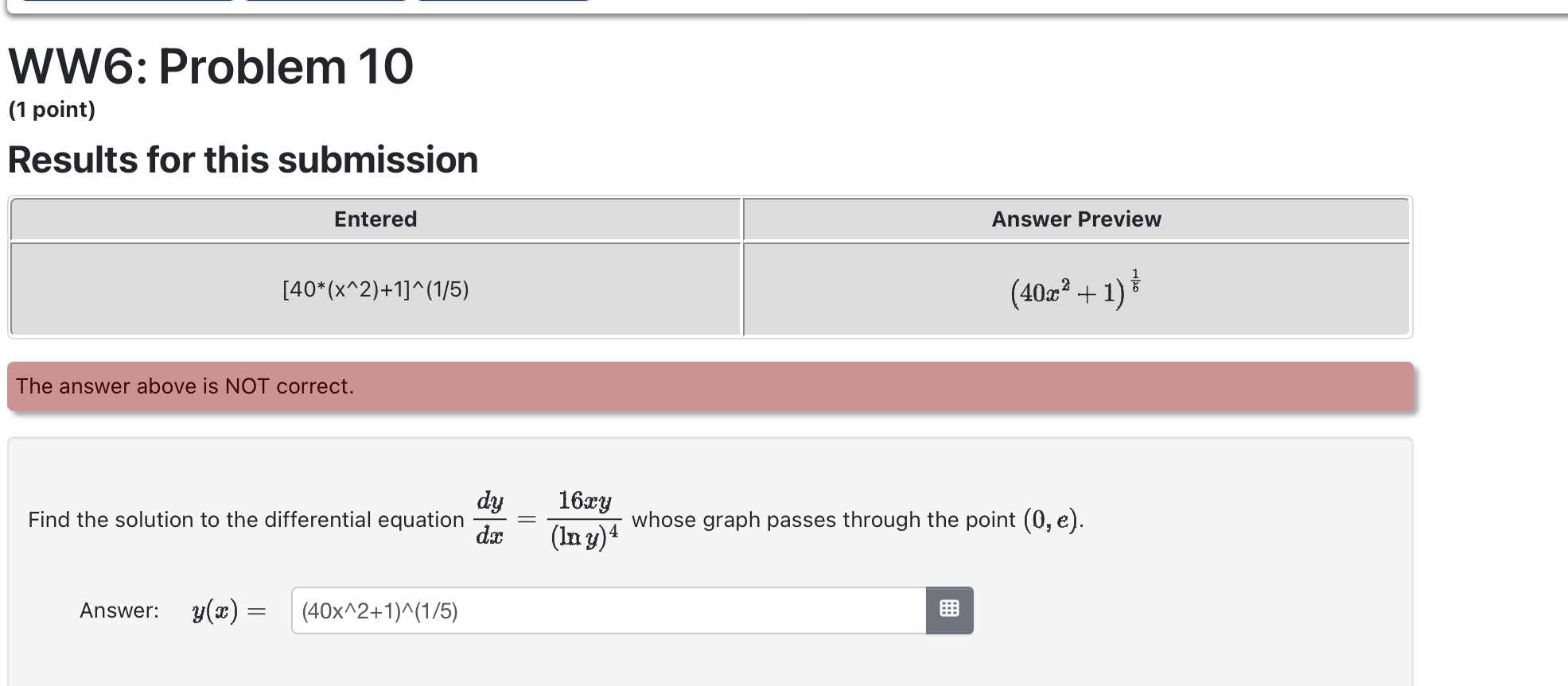 Solved WW6: Problem 10 (1 point) Results for this submission | Chegg.com