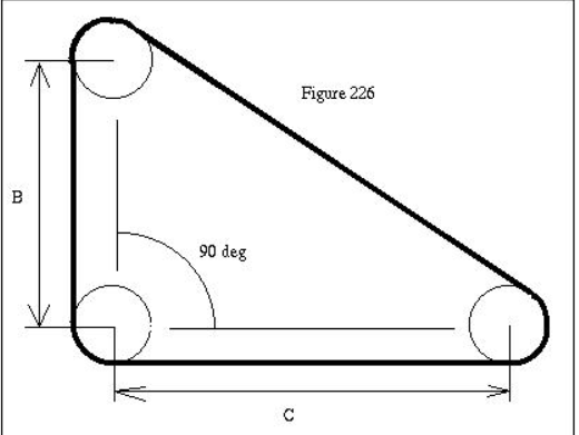 Solved 226) Find the belt length (cm) needed to connect the | Chegg.com