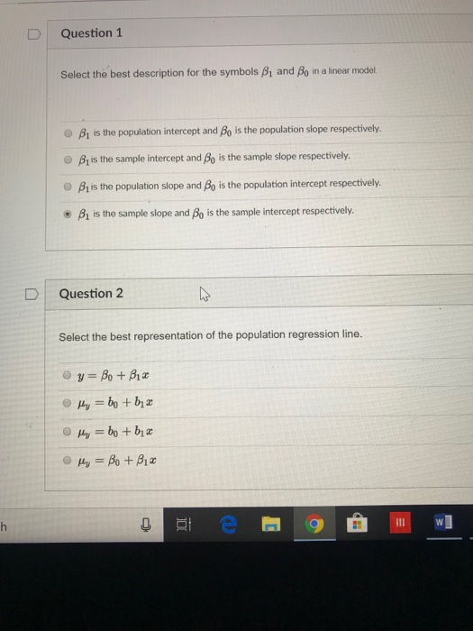 Solved D Question 1 Select the best description for the | Chegg.com