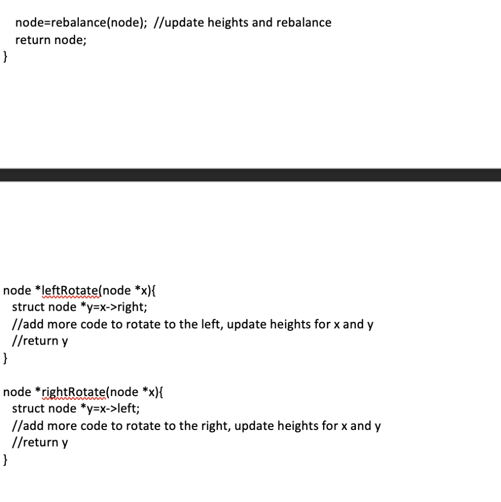 AVL Group assignment Populate a tree via a text file | Chegg.com